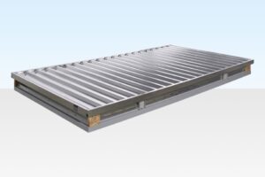 4m x 2.1m Flat Pack Container Store – Galvanised - First Choice ...