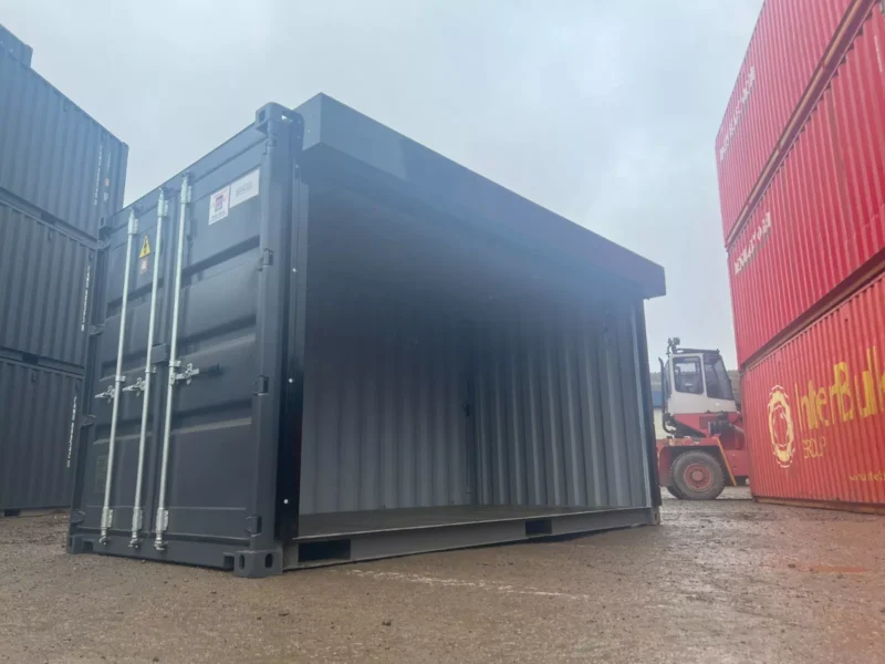 Shipping Container with Electrified Full Roll Up Side Opening - First ...